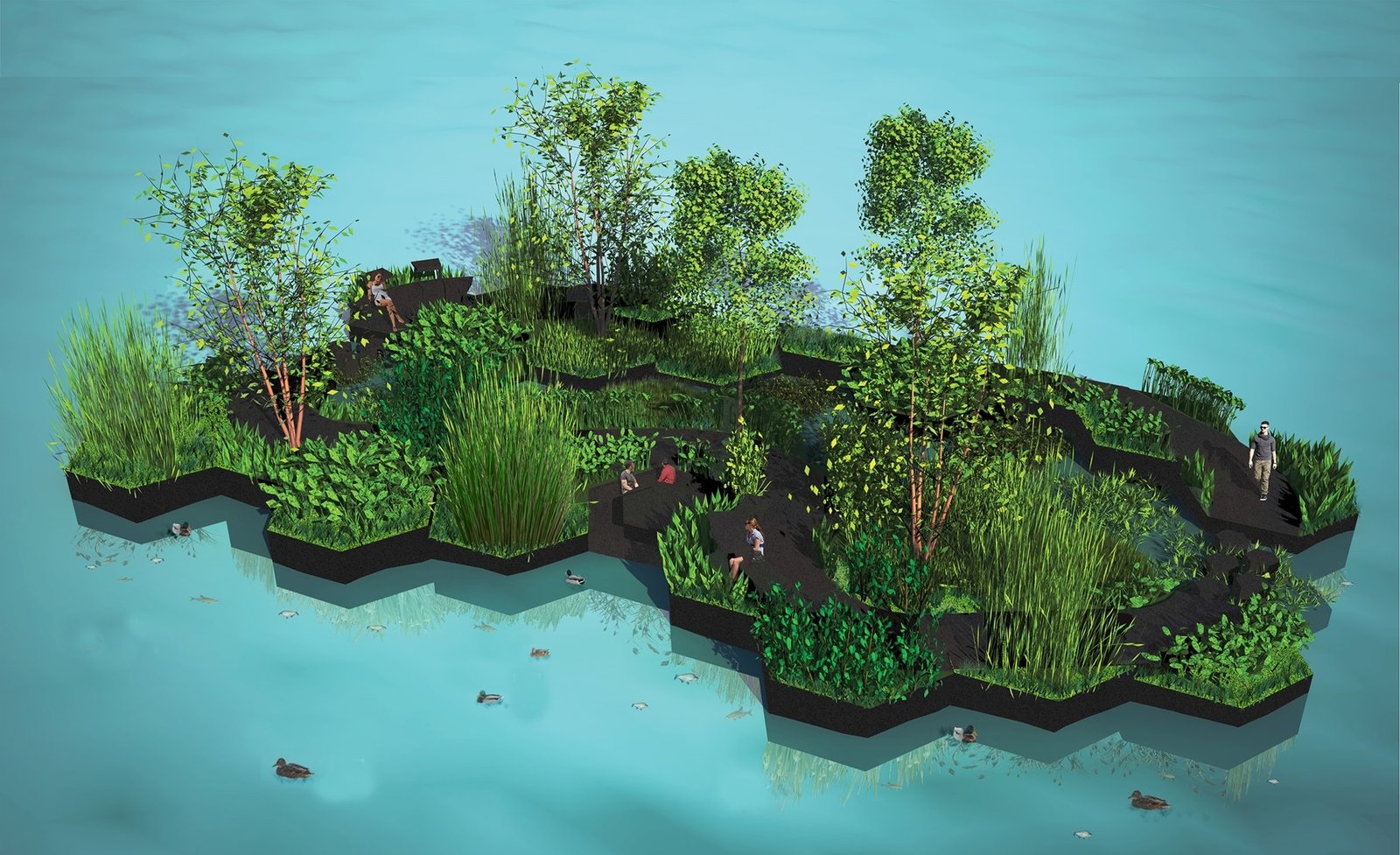 Rotterdam Architect Turns Plastic Waste Into Floating Urban Green Space ...